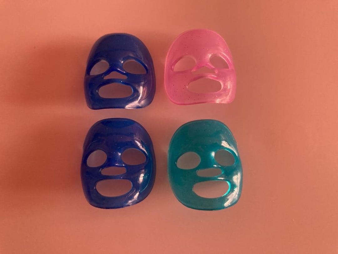 1:6 Scale 2 Ct. Doll Spa Facial Masks - Dollhouse Miniature Accessory ...