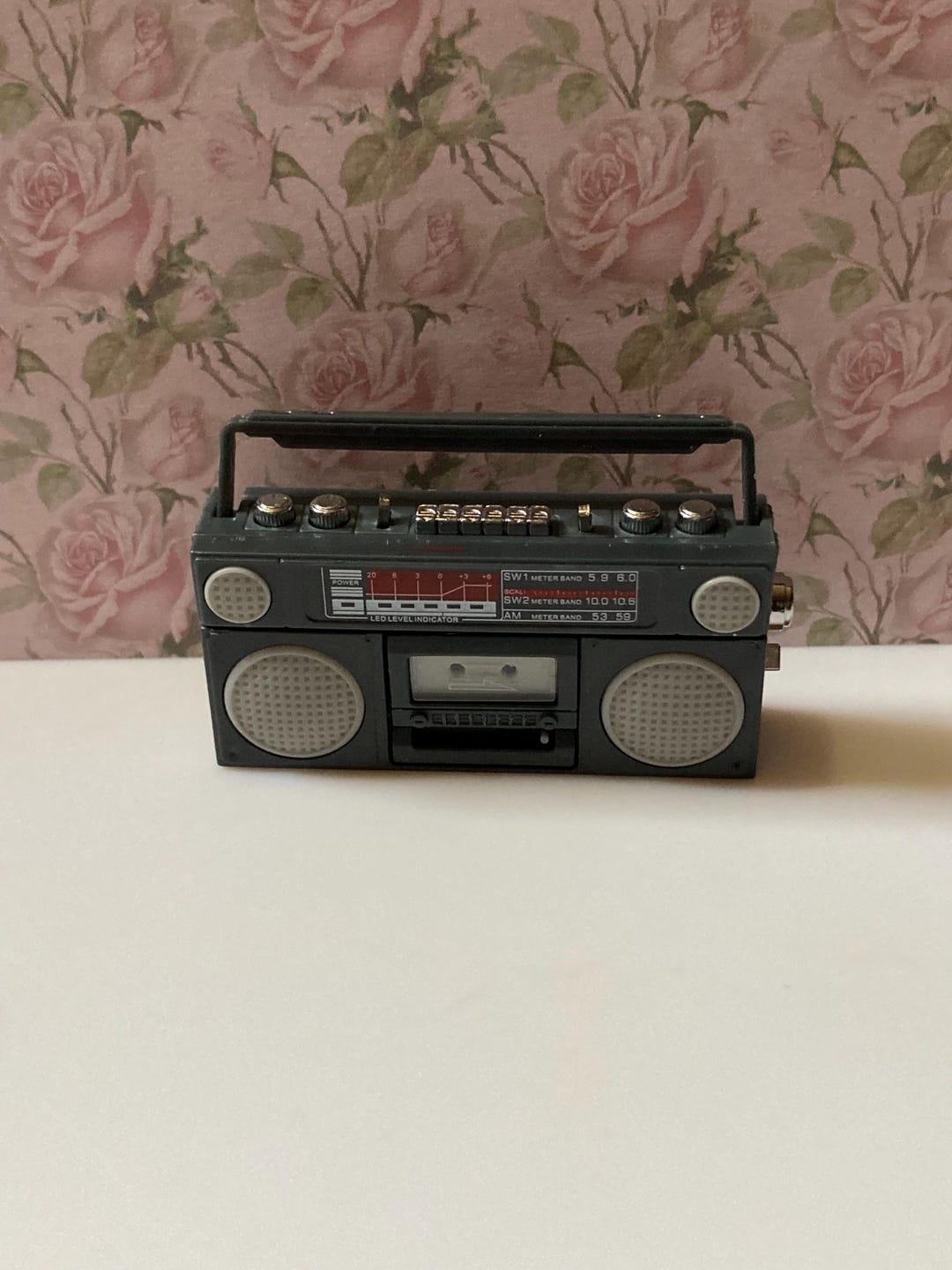 1:6 Scale Boombox Cassette Player Realistic Dollhouse Miniature ...