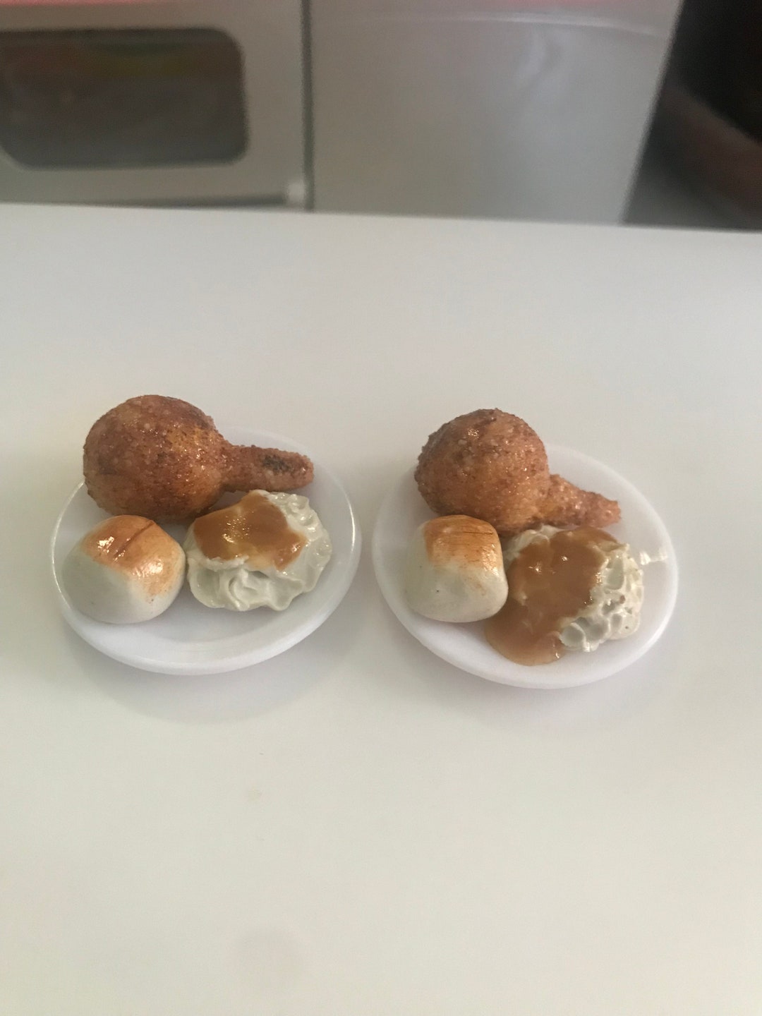1:6 Scale Fried Chicken Meal for 2 (plates Included) - Realistic ...