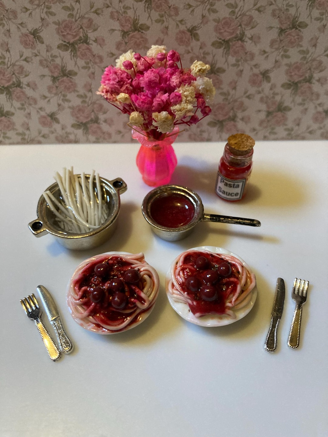 1:12 Scale Making Spaghetti Realistic HANDCRAFTED Dollhouse Miniature ...