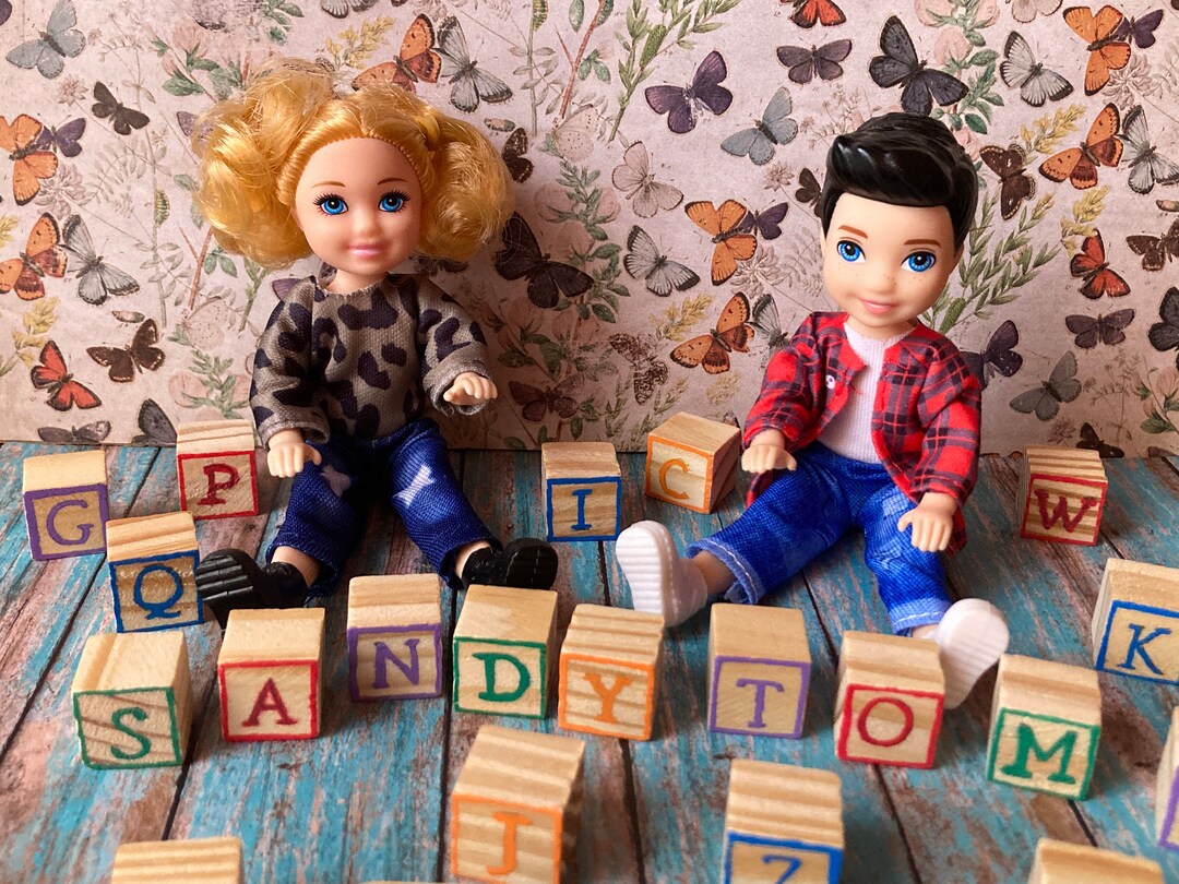 1:6 Scale Miniature Alphabet Letter Blocks - Dollhouse Miniature - Etsy