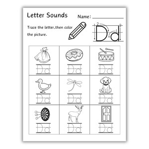 Printable Alphabet Letter Sounds Worksheets Set | Preschool-kdg Phonics ...
