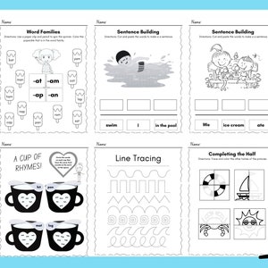 Kindergarten Summer Review Printable Worksheet Bundle/educational ...