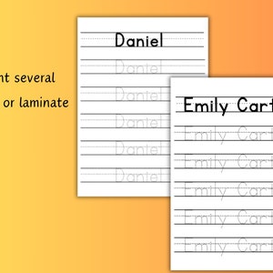 Custom Name Trace Handwriting Worksheet for Kids - Personalized Name ...