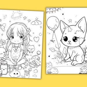 Kawaii Coloring Pages 60 Adorable Designs Coloring Book for Kids and ...
