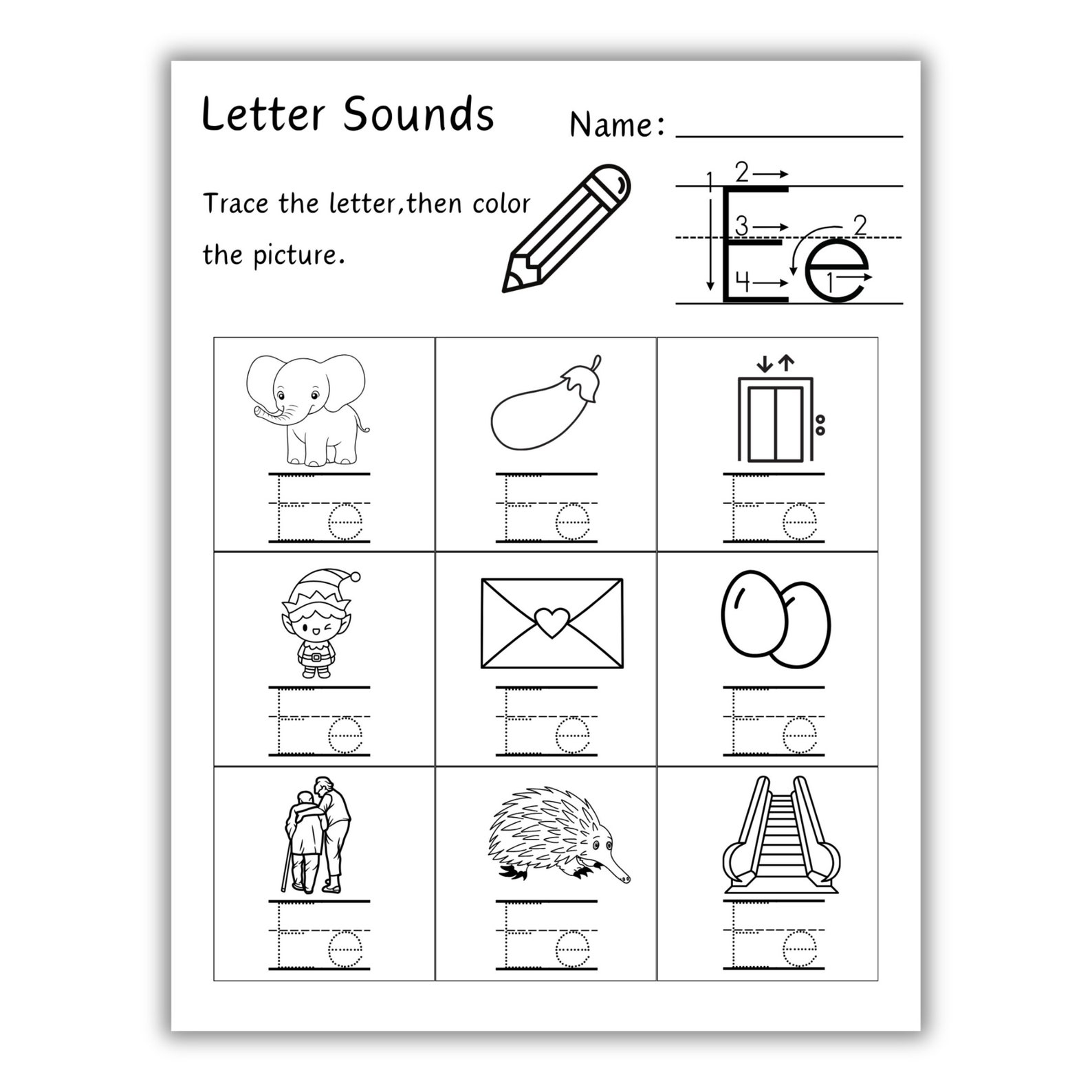 Printable Alphabet Letter Sounds Worksheets Set | Preschool-kdg Phonics ...