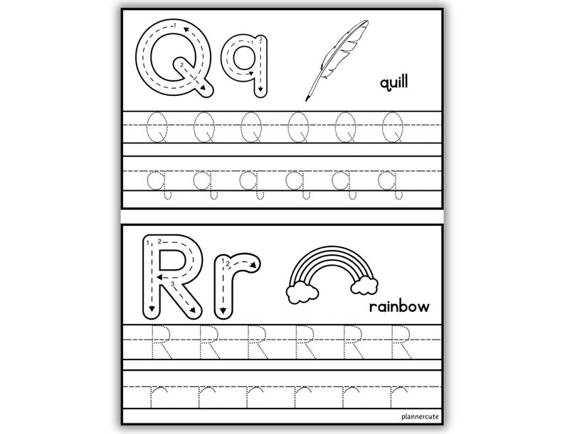 26 ABC Tracing Worksheet for Kids - Letters A to Z - Printable ...