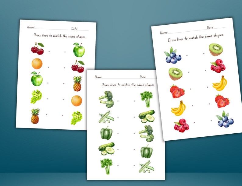 Printable Matching Worksheets - Match the Picture Activity for ...