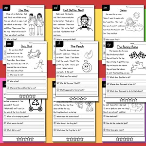 Short Vowel CVC Words Phonics Worksheets for Kindergarten-reading ...