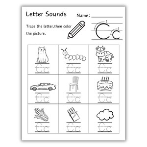 Printable Alphabet Letter Sounds Worksheets Set | Preschool-kdg Phonics ...