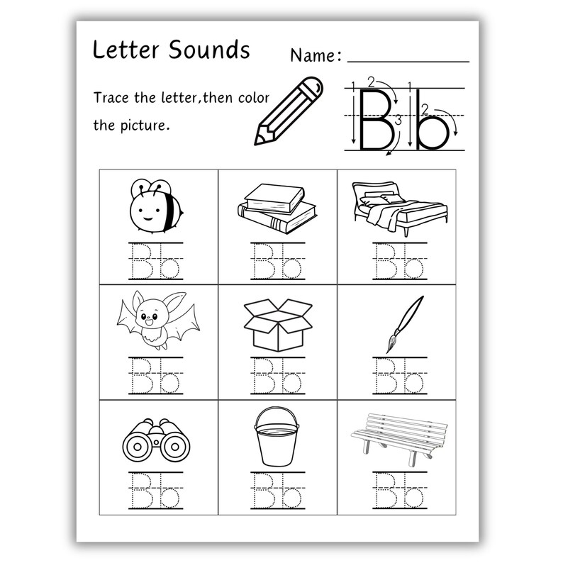 Printable Alphabet Letter Sounds Worksheets Set | Preschool-kdg Phonics ...