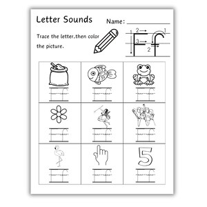 Printable Alphabet Letter Sounds Worksheets Set | Preschool-kdg Phonics ...