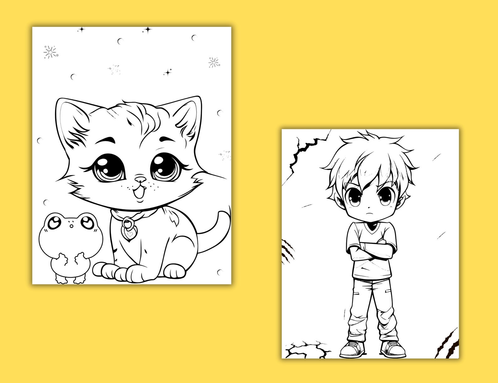 Kawaii Coloring Pages 60 Adorable Designs Coloring Book for Kids and ...