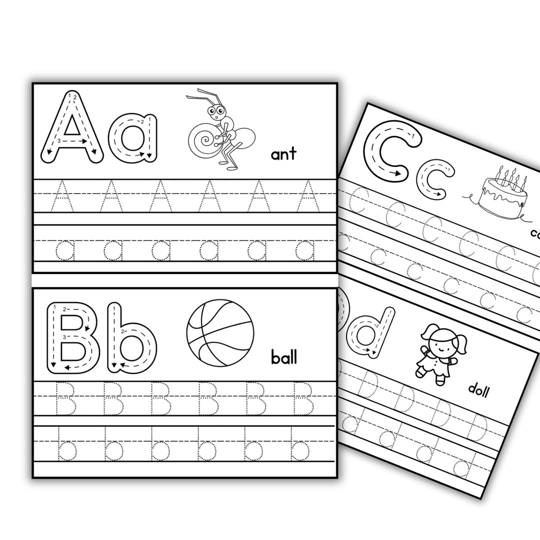 26 ABC Tracing Worksheet for Kids - Letters A to Z - Printable ...