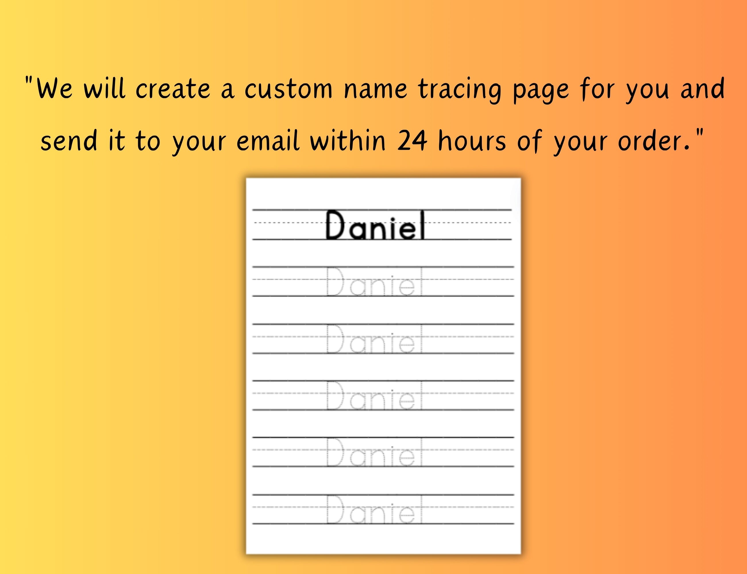 Custom Name Trace Handwriting Worksheet for Kids - Personalized Name ...