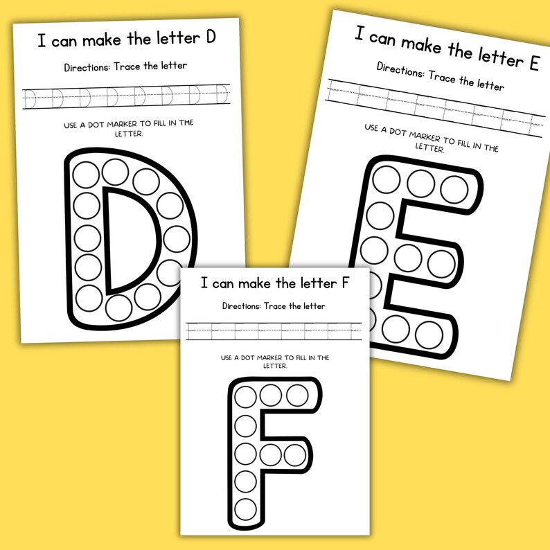 Alphabet Dot Marker Worksheets Dot Marker Activities for Toddlers and ...