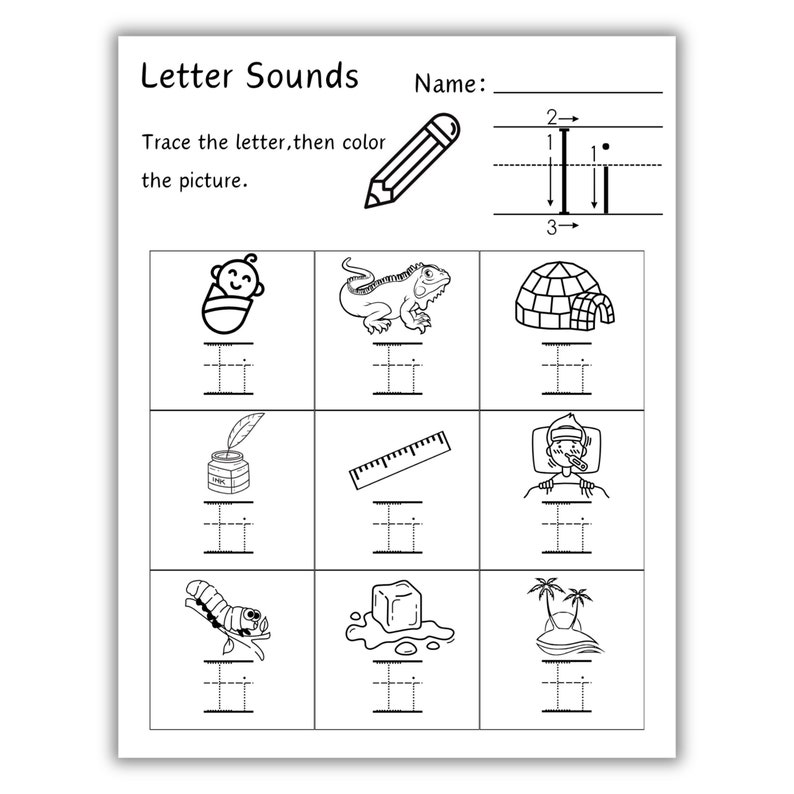 Printable Alphabet Letter Sounds Worksheets Set Preschool-kdg Phonics ...