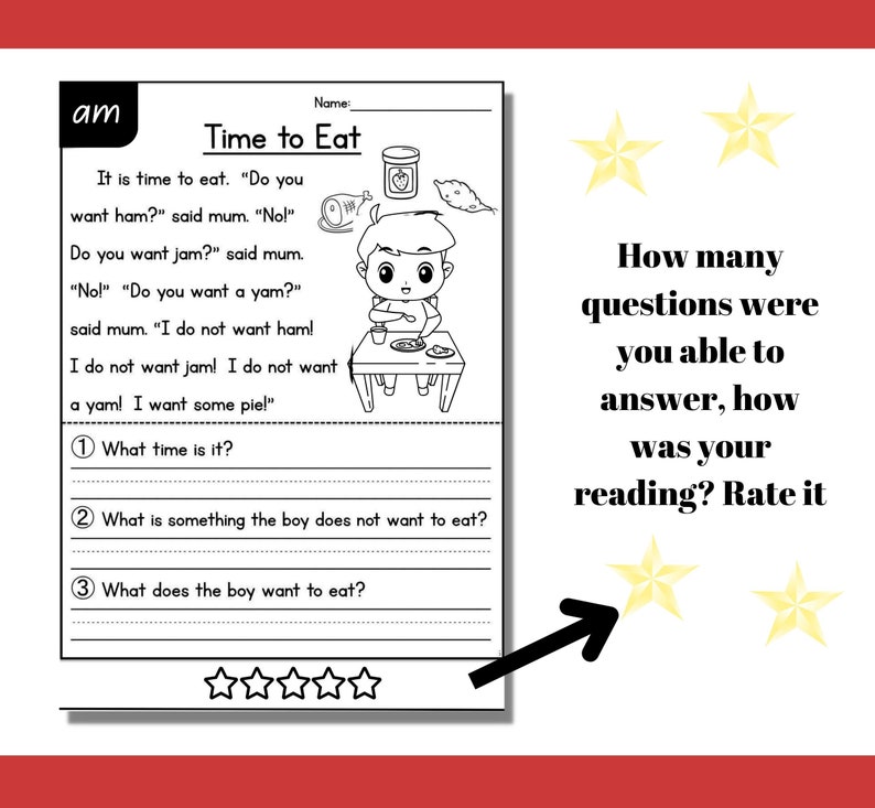 Short Vowel CVC Words Phonics Worksheets for Kindergarten-reading ...