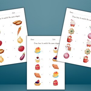 Printable Matching Worksheets - Match the Picture Activity for ...