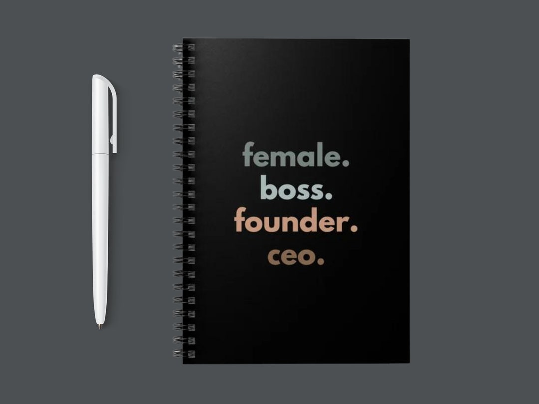 Female CEO Spiral Notebook entrepreneur Notebook, Female Boss Gift ...