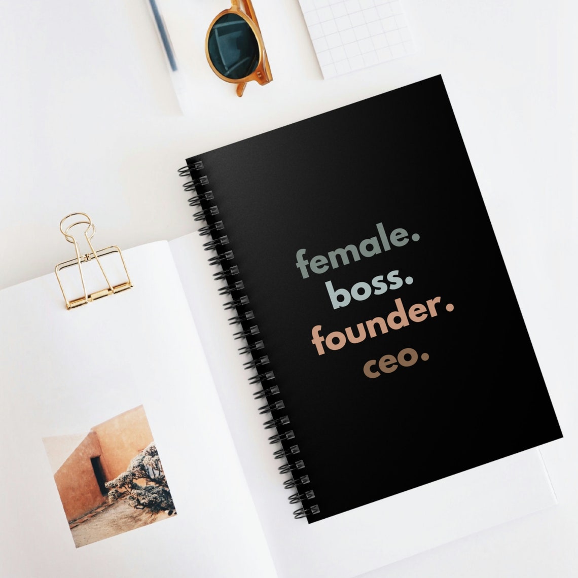 Female CEO Spiral Notebook entrepreneur Notebook, Female Boss Gift ...