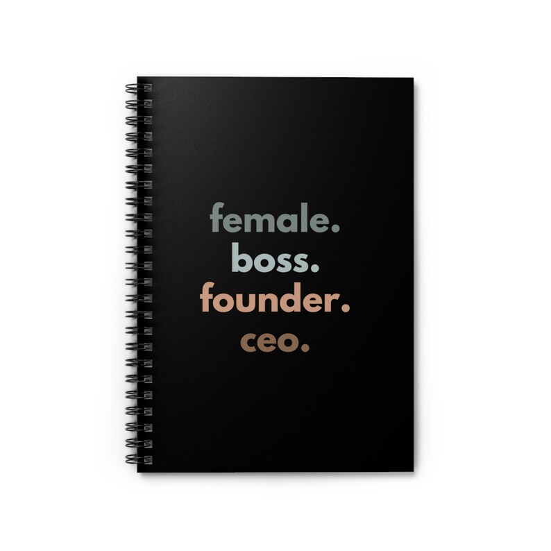 Female CEO Spiral Notebook entrepreneur Notebook, Female Boss Gift ...