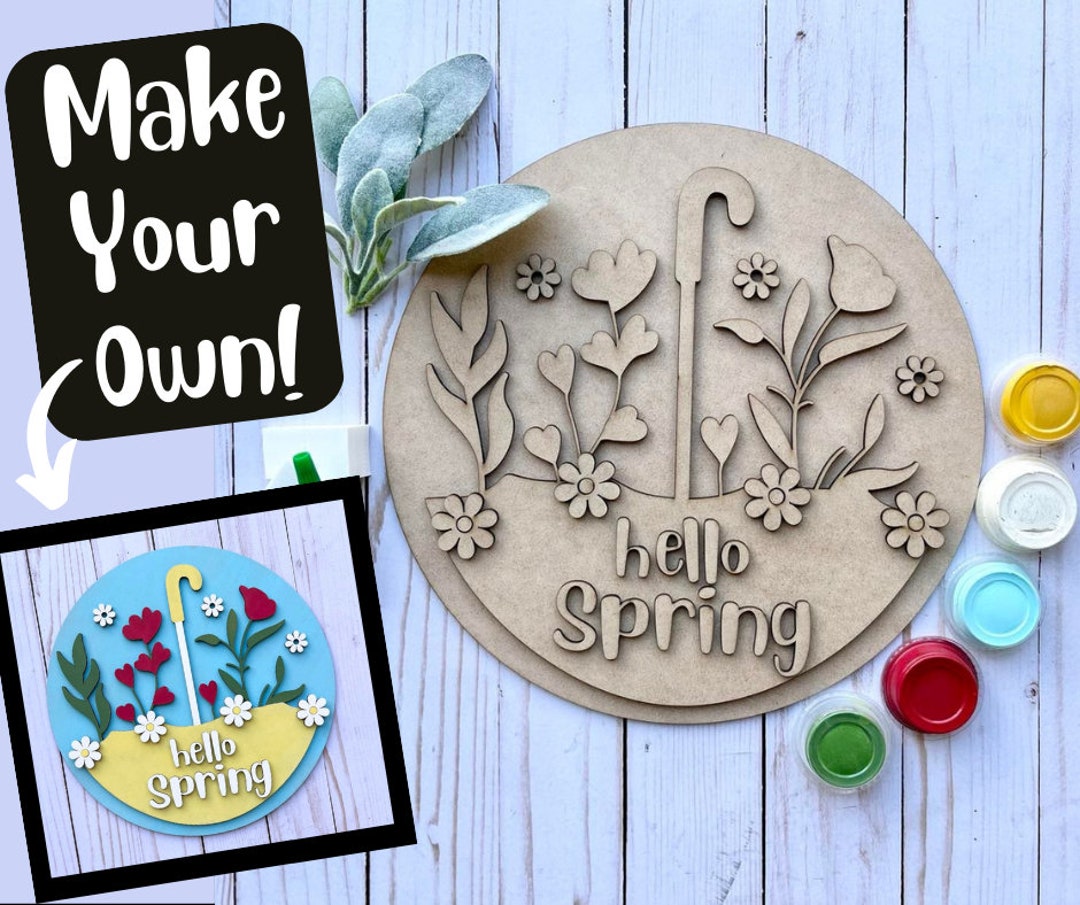 DIY Hello Spring Umbrella - Etsy