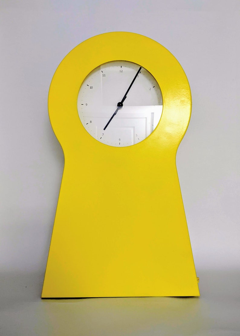 Vintage IKEA Shelf Clock, Yellow Keyhole, 1990s, PS Series, Thomas ...