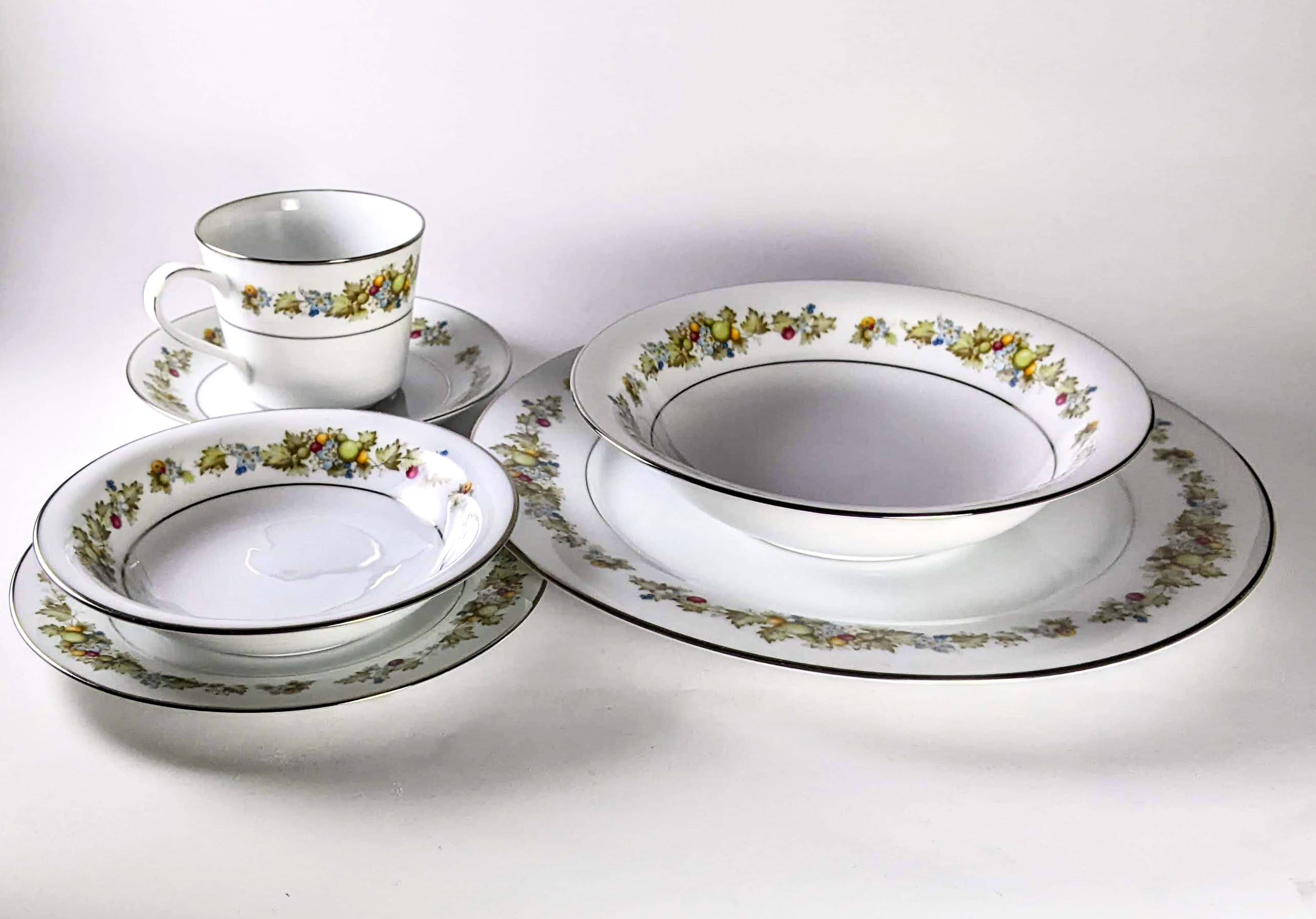 Vintage Noritake Nitto Ware - Diane Pattern - 6 Piece Place Setting - Etsy