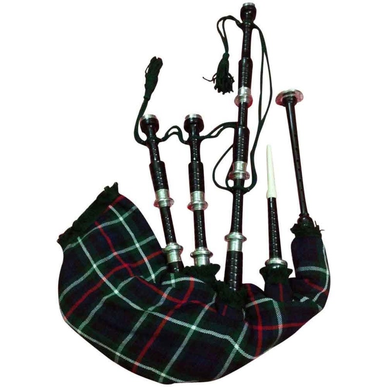 Scottish Bagpipes Silver Plain Amounts/highland Bagpipes Black Rosewood ...