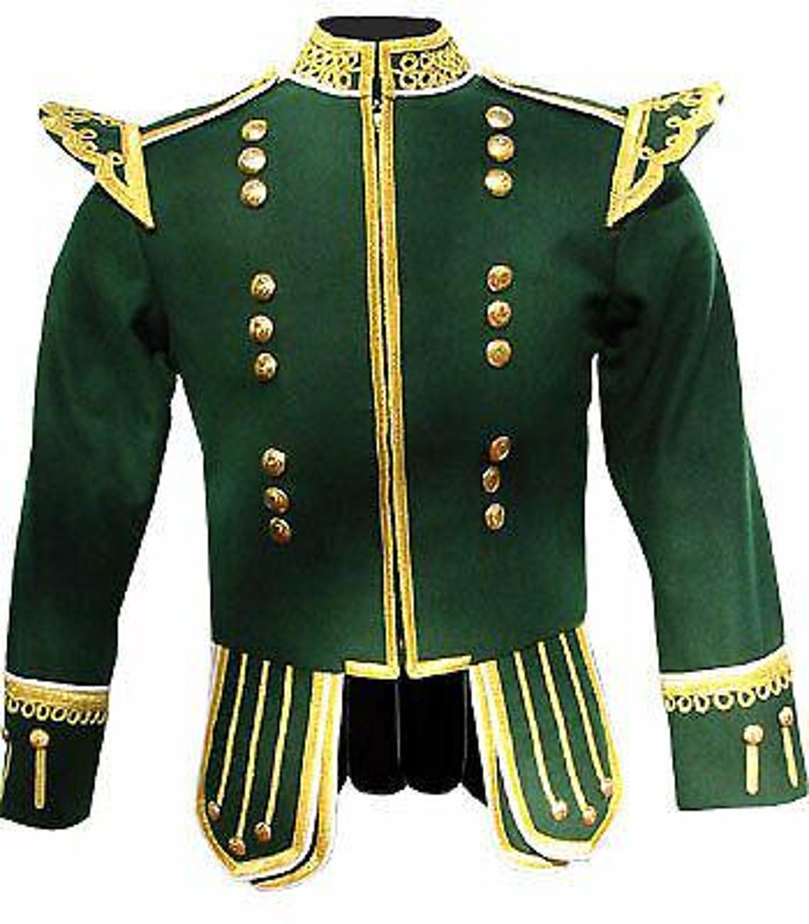 Custom Made Green Military Jacket Sheriffmuir Doublet Jacket With Vest ...