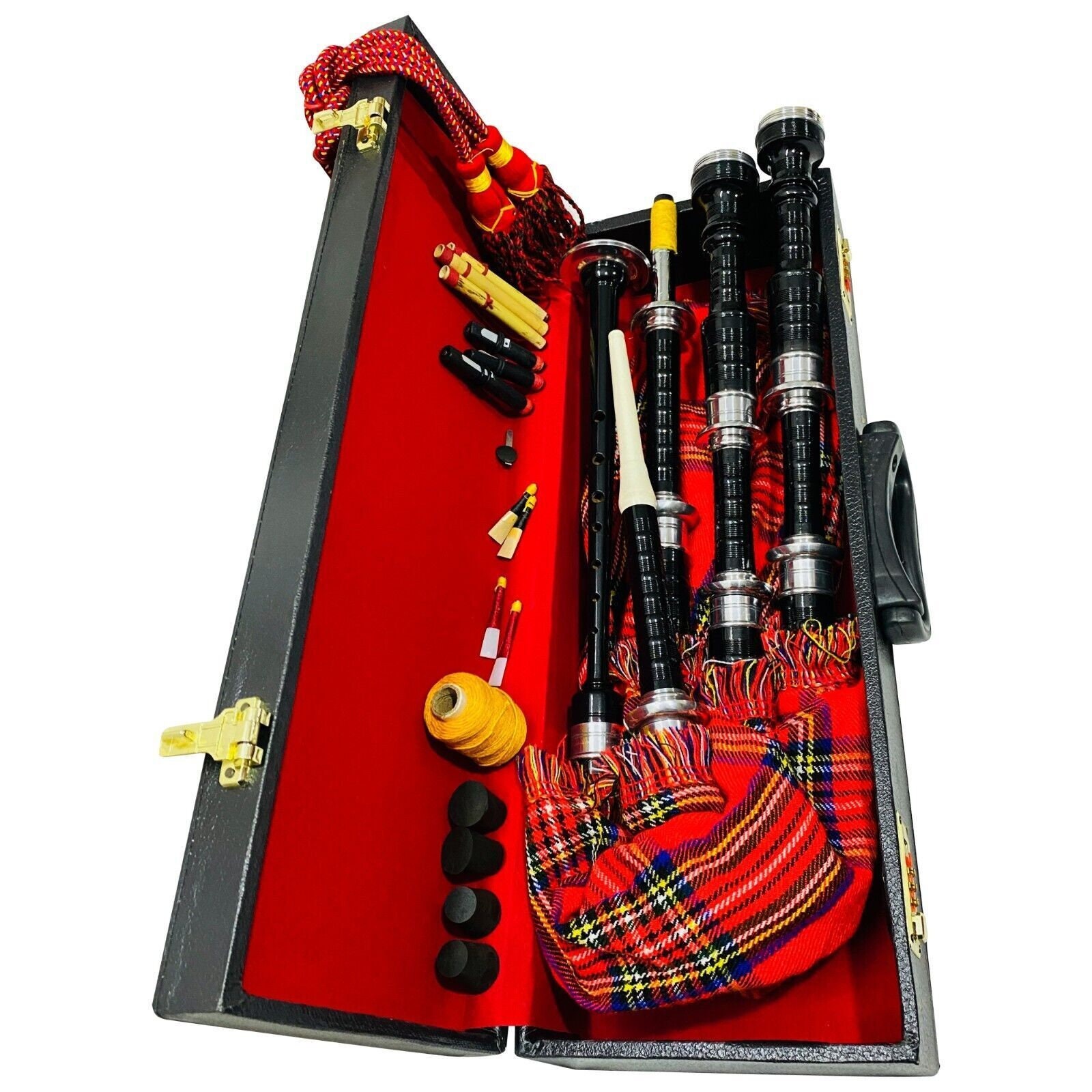 Scottish Bagpipe Full Set Silver Mounts/great Rosewood Highland Bagpipe ...