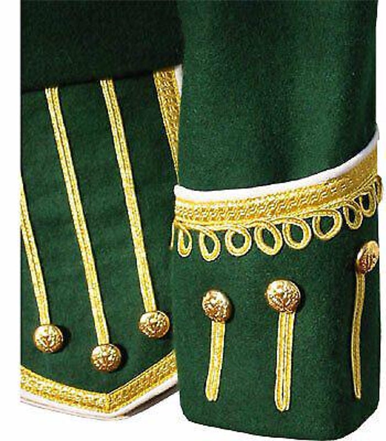 Custom Made Green Military Jacket Sheriffmuir Doublet Jacket With Vest ...