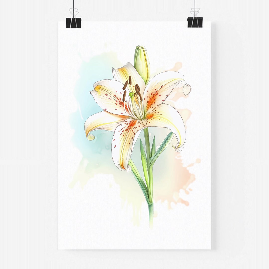 Speckled Lily - Lilium - DIY Printable Art - Flower Wall Art - Home ...