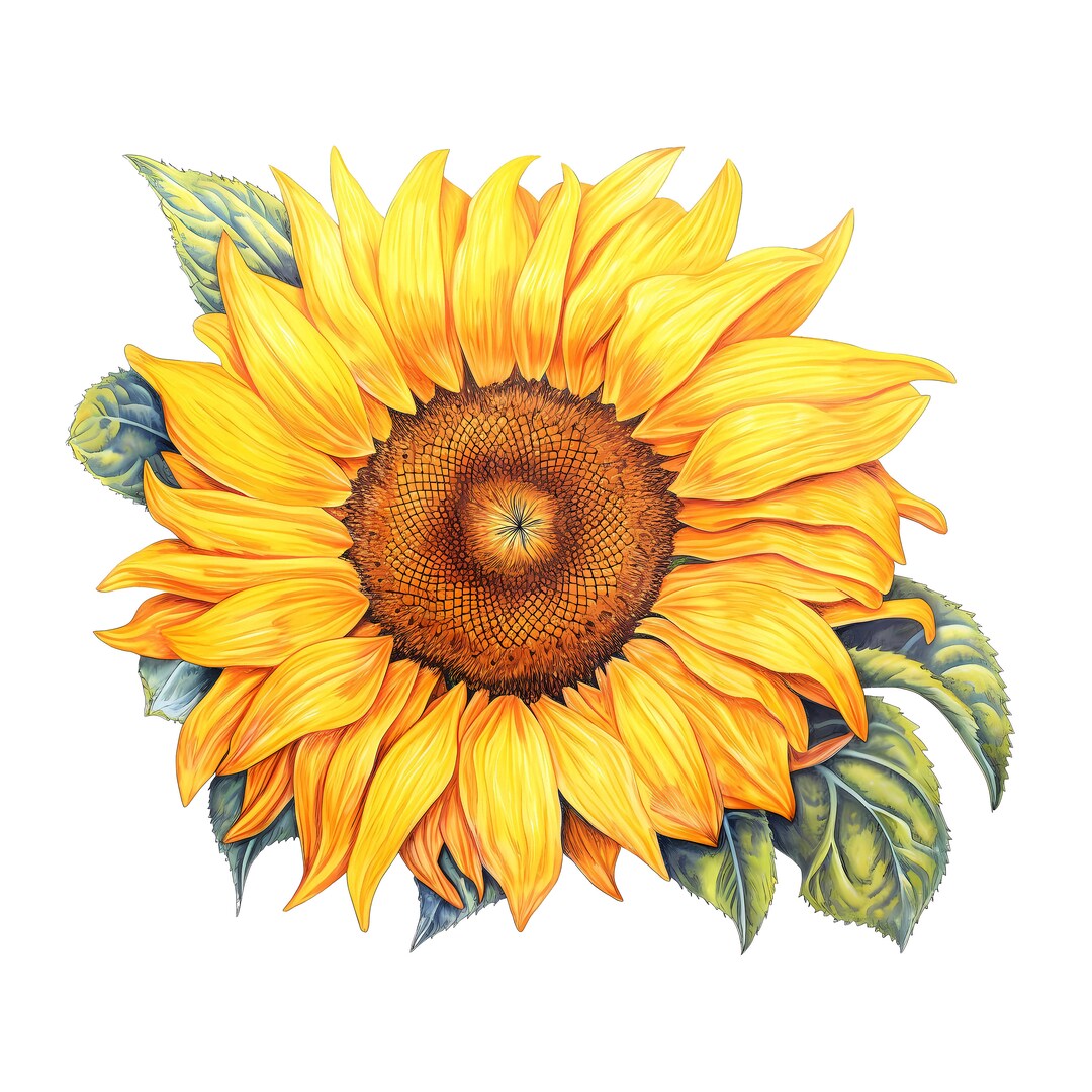 Sunflower - Helianthus - DIY Printable - Sunflower Picture - Sunflower ...