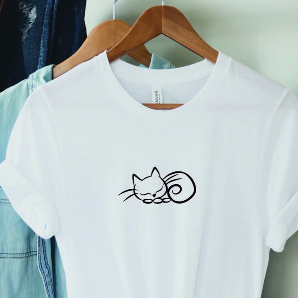 Pocket Middle Finger Cat Shirt - Etsy