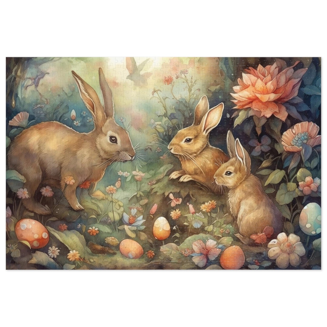 Easter Bunnies Jigsaw Puzzle 30, 110, 252, 500,1000-piece - Etsy