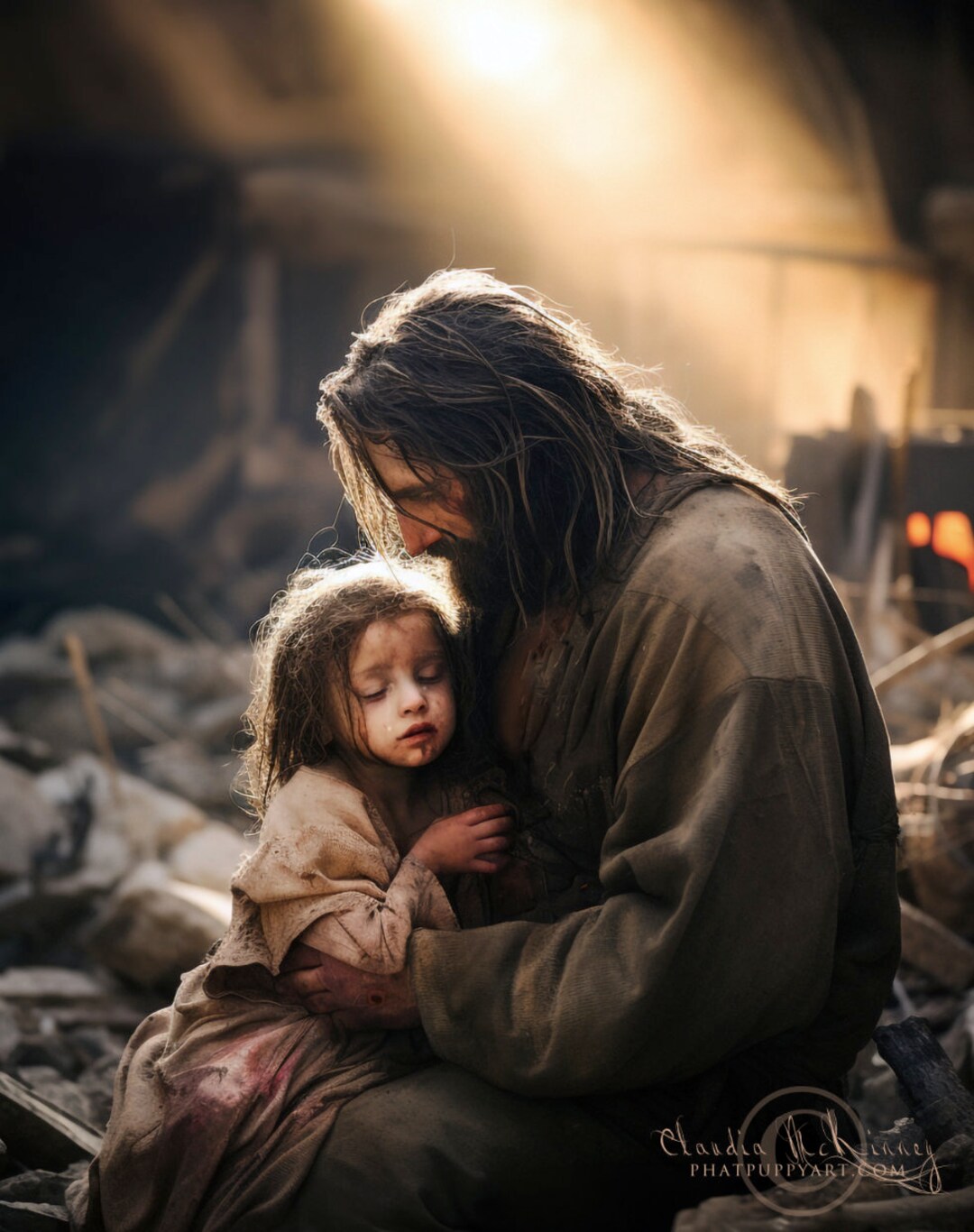 Refuge | Digital Download of Hope and Compassion | 16 X 20 | Sacred Art ...