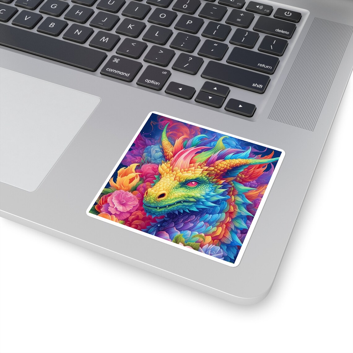 Fantasy Dragon Square Stickers Majestic Mythical Creature - Etsy