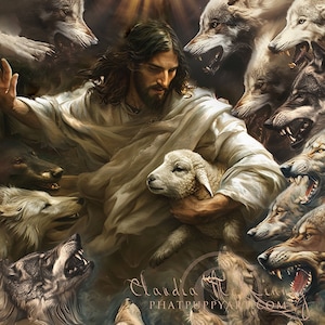 Jesus With Lamb - Etsy