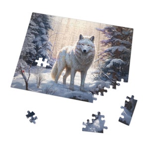 White Winter Wolf Jigsaw Puzzle 30, 110, 252, 500,1000-piece Puzzles ...