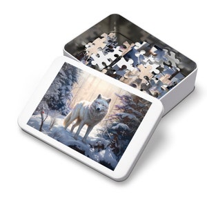 White Winter Wolf Jigsaw Puzzle 30, 110, 252, 500,1000-piece Puzzles ...