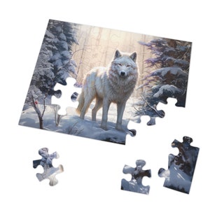 White Winter Wolf Jigsaw Puzzle 30, 110, 252, 500,1000-piece Puzzles ...