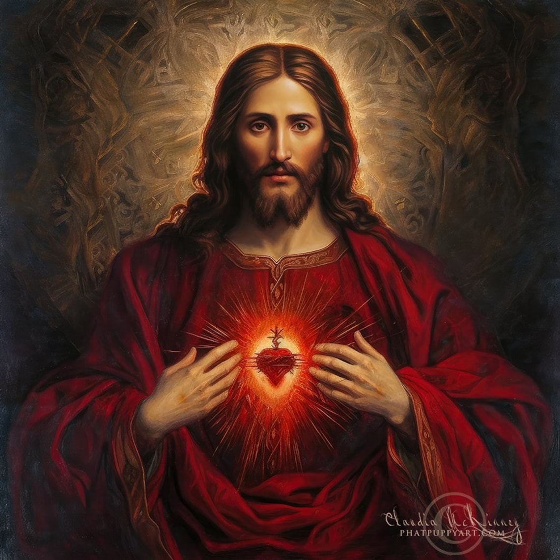 Sacred Heart Custom Sized at 16 X 20 Digital Download - Etsy