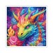 Fantasy Dragon Square Stickers Majestic Mythical Creature Decor Dragon ...