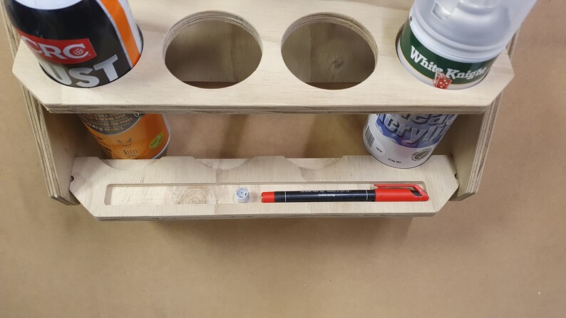 DIY Spray Can Holder CNC File - Wall Organizer for Paints - Etsy