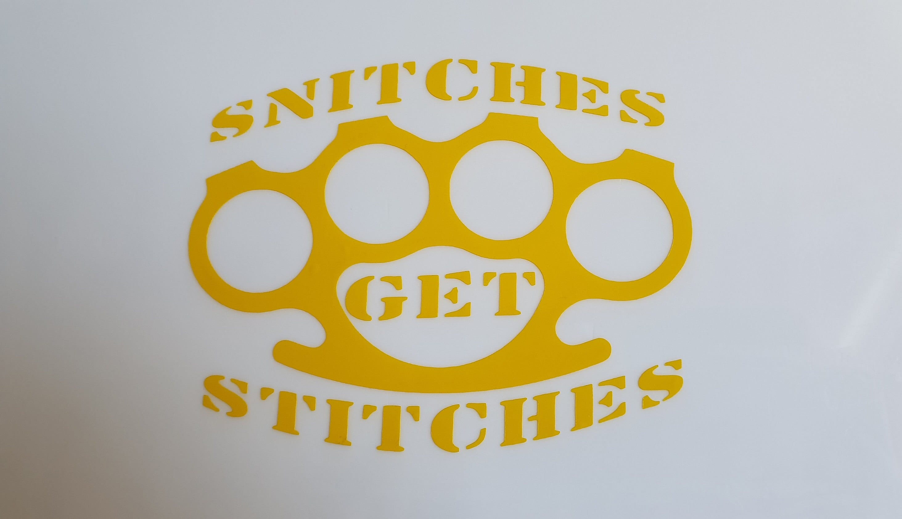 Snitches Get Stitches Brass Knuckles SVG Digital Cut Files - Etsy