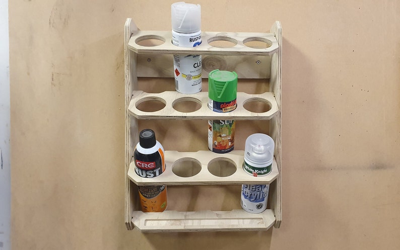 DIY Spray Can Holder CNC File - Wall Organizer for Paints - Etsy