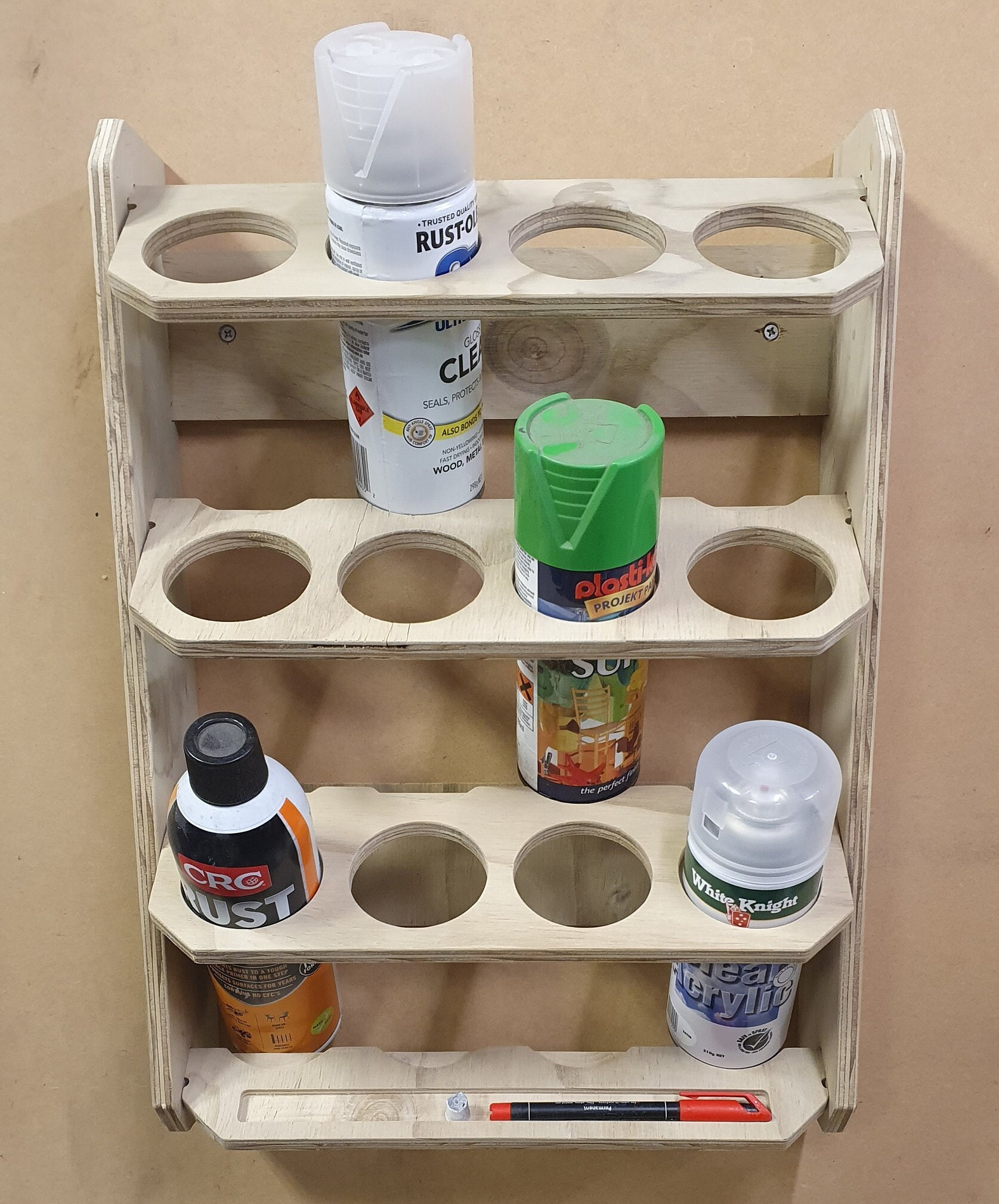 DIY Spray Can Holder CNC File - Wall Organizer for Paints - Etsy