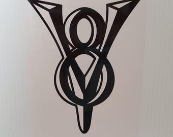 V8 Logo or Word Dxf Svg Dwg Digital Files - Etsy